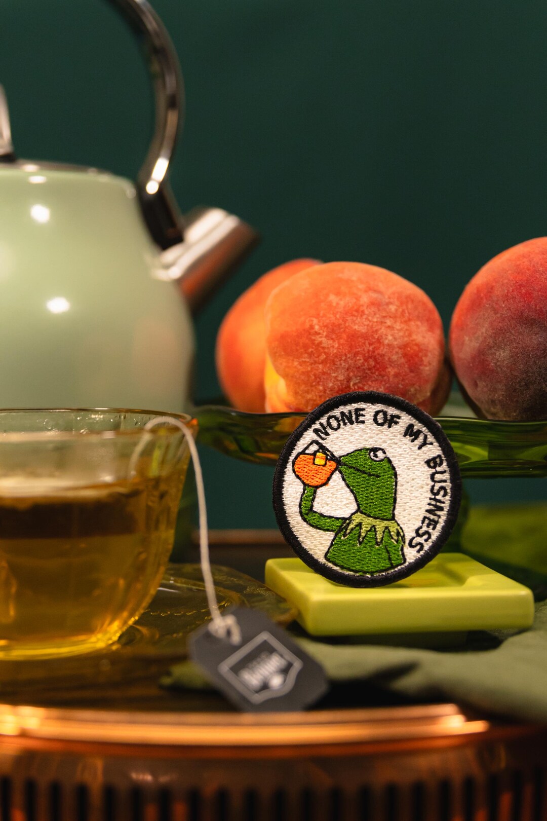 Kermit Tea None of My Business Iron-on Embroidered Patch - Etsy