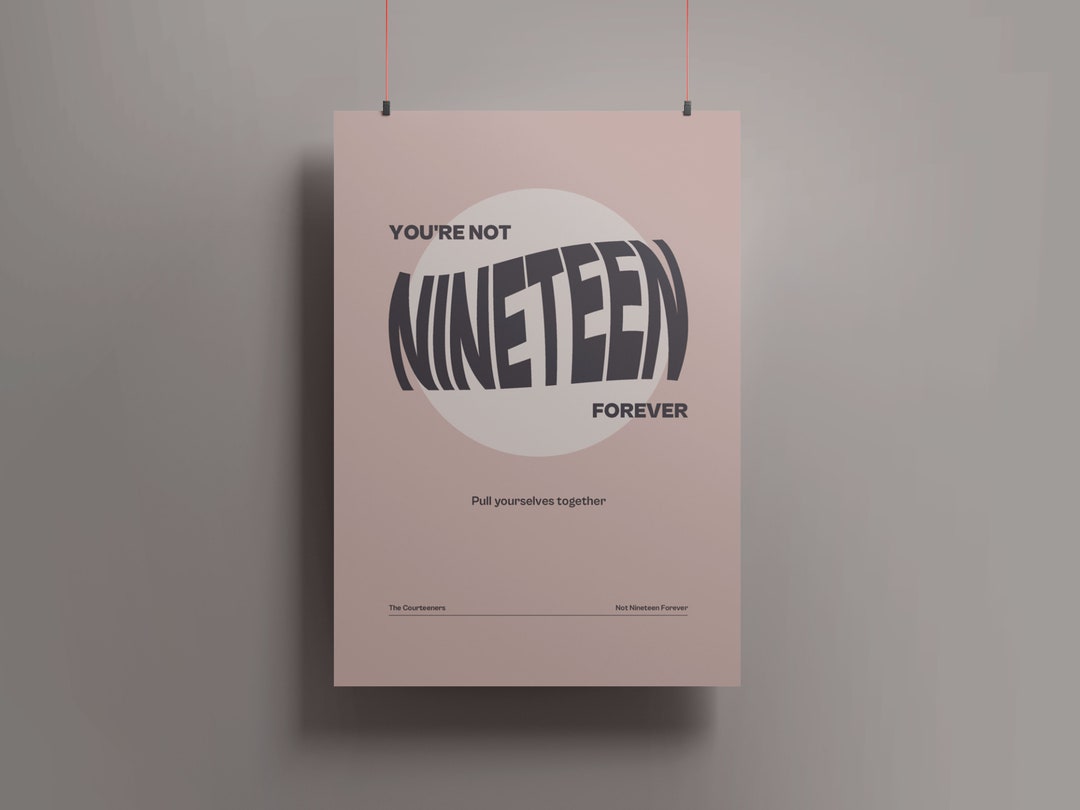 The Courteeners Poster, Lyric Wall Art, Lyric Merch, Wall Decor, You're ...