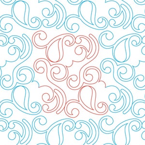 Gentle Paisley E2E Digital Quilting Design Paisley, Longarm Digital ...