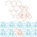 Old Queen Bee - Honey Bee and Honeycomb Edge to Edge E2E Digital ...