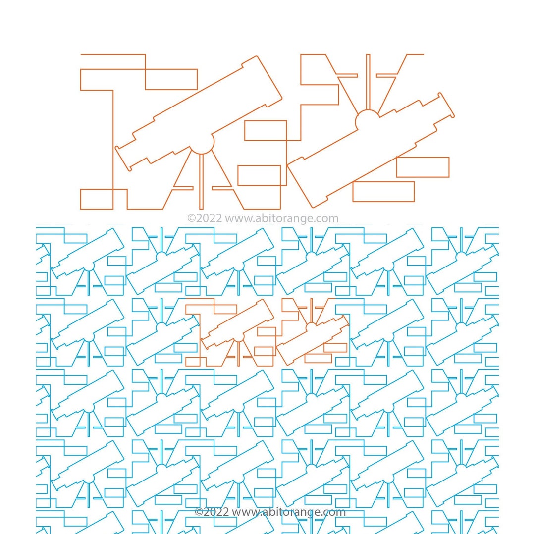 Telescope E2e-digital Quilting Pattern/design for Longarm Machine Quilting, Space/science ...