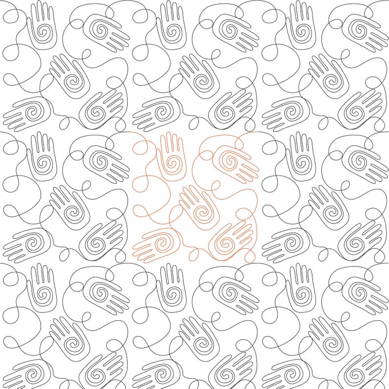 Healer's Hand E2E Digital Quilting Design for Longarm Machine Quilting ...