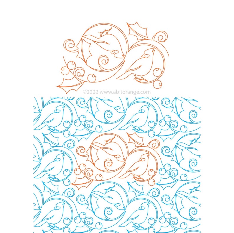 Cardinal E2E Digital Quilt Pattern for Longarm Machine Quilting ...