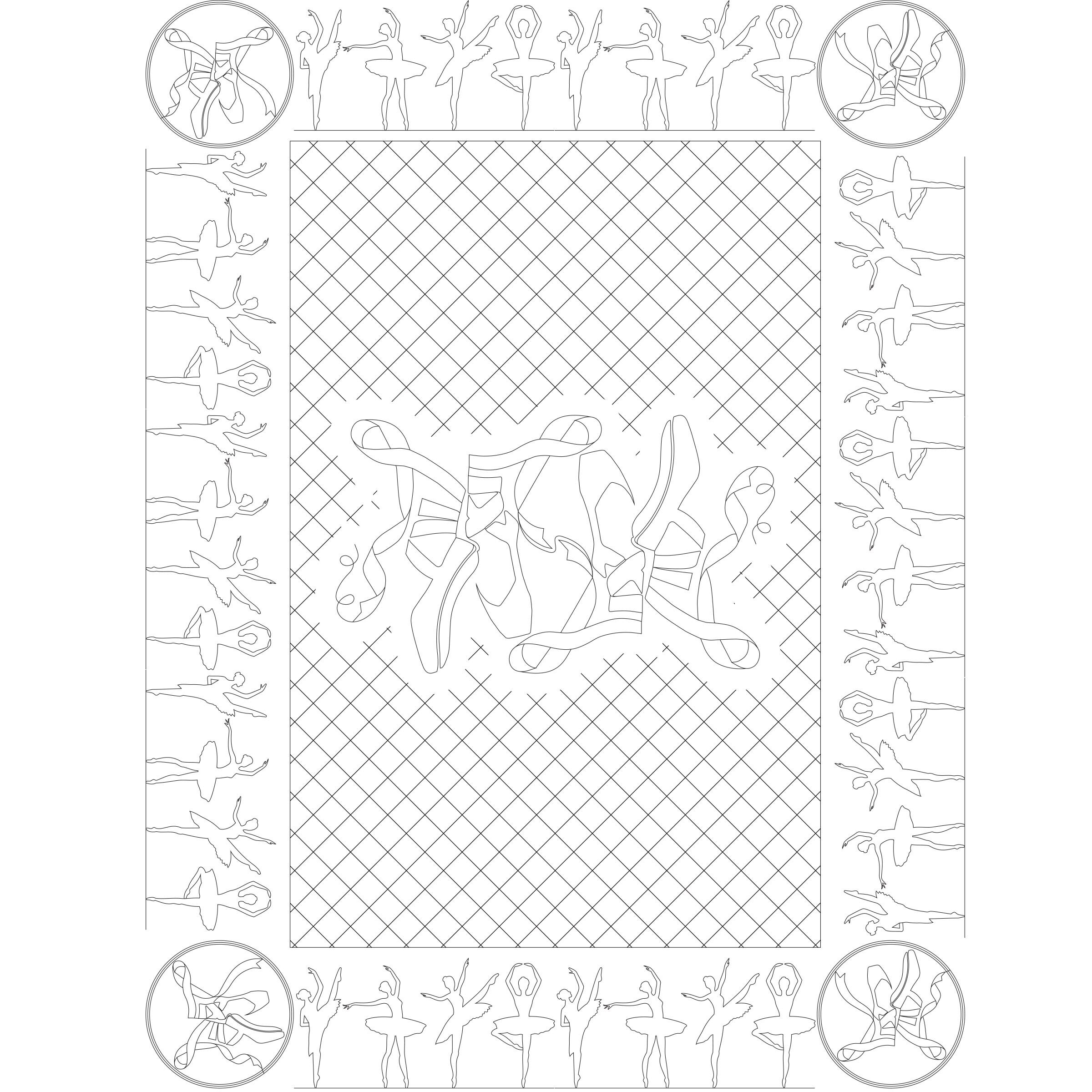 Ballet and Ballerinas Digital Quilting Design - Etsy