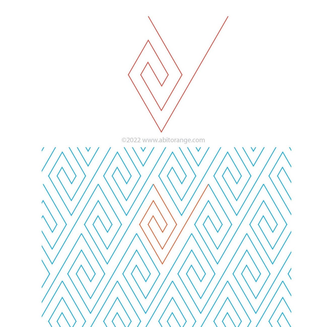 Old Pinwheel E2E - Digital Quilting Design for Longarm Computer Machine Quilting, Edge to Edge ...