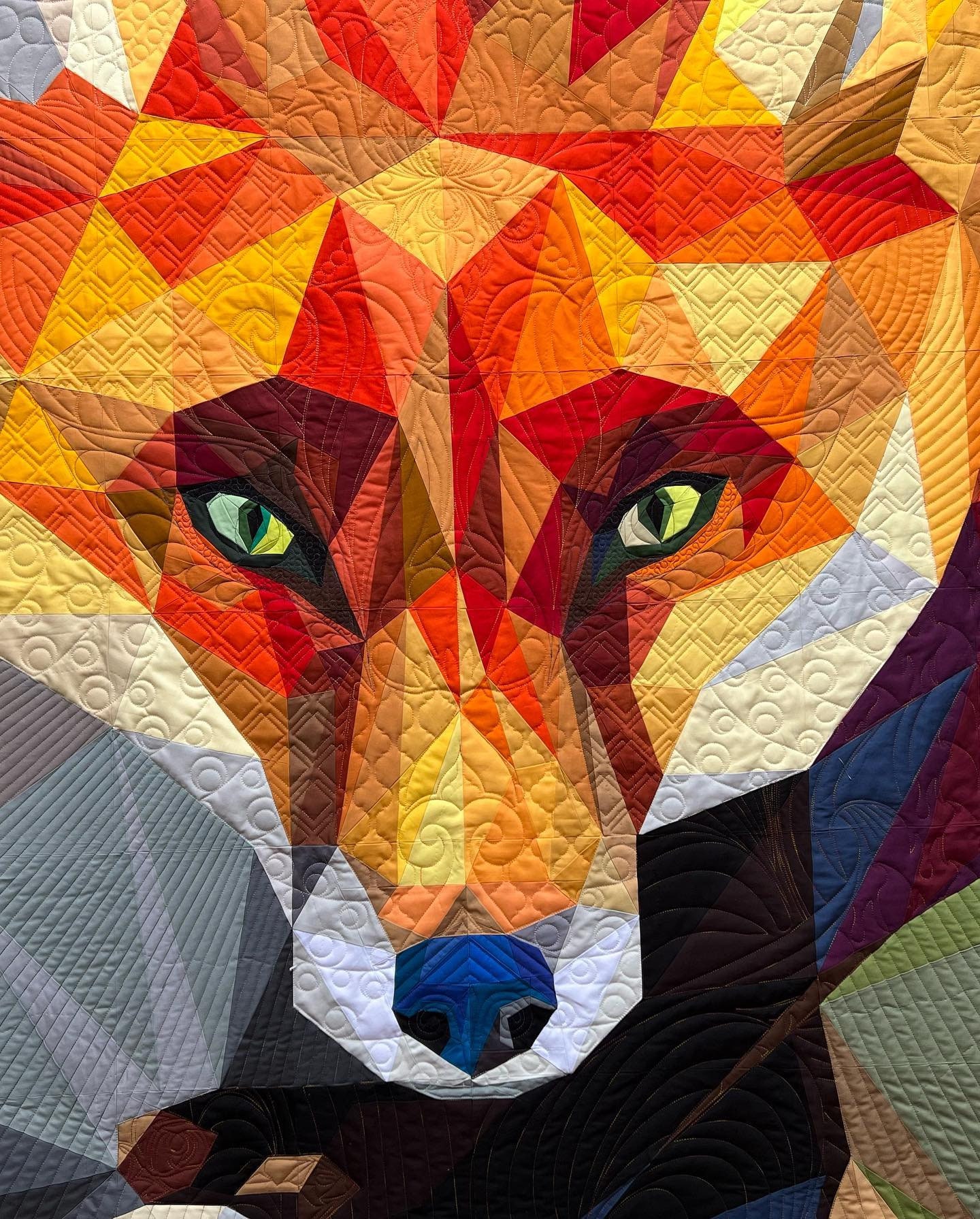 Autumn the Fox option B Digital Quilting Design - Etsy