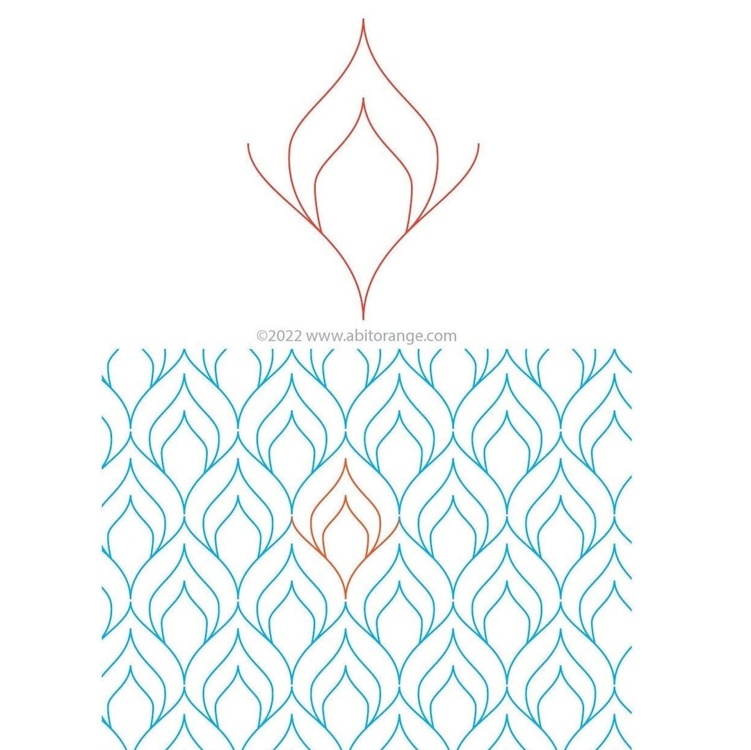 One Eye - E2E Digital Quilt Pattern for Longarm Machine Quilting, Fast ...