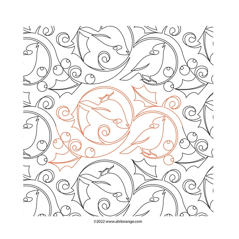Cardinal E2E Digital Quilt Pattern for Longarm Machine - Etsy