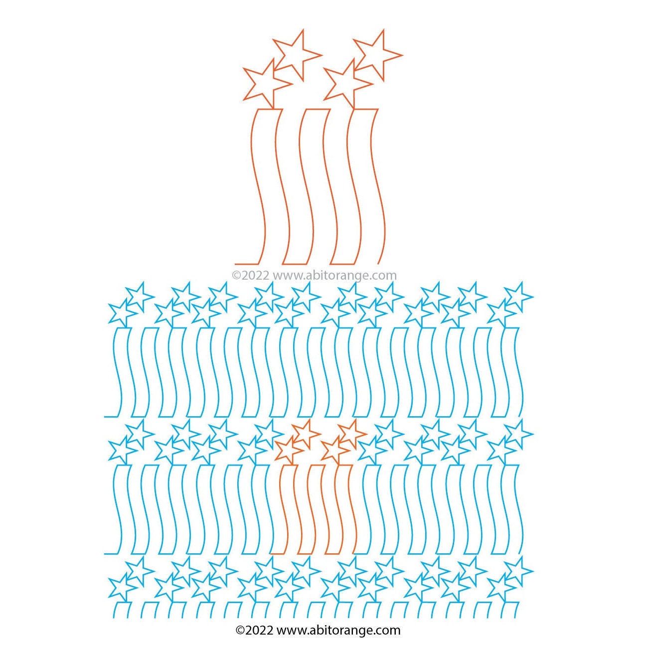 Stars and Stripes E2E Digital Quilting Design, Longarm Quilt Pattern ...