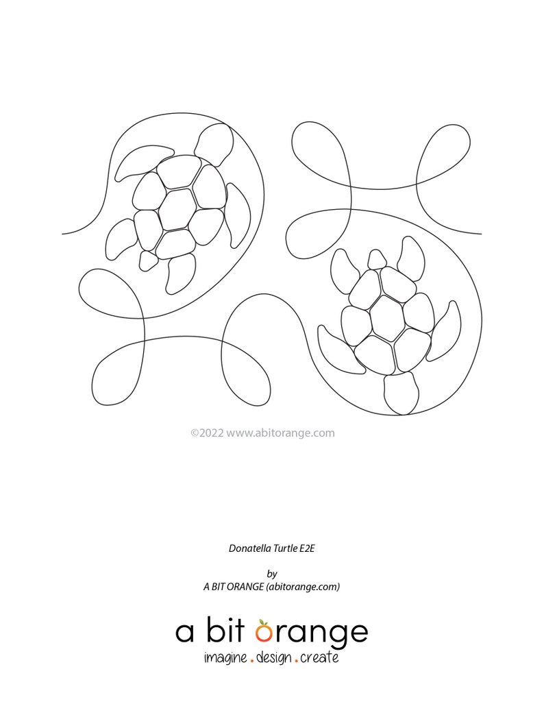 Donatella Turtle Quilt Pattern Longarm Machine Quilting E2E - Etsy