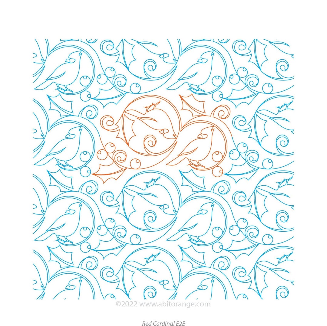 Cardinal E2E Digital Quilt Pattern for Longarm Machine Quilting ...