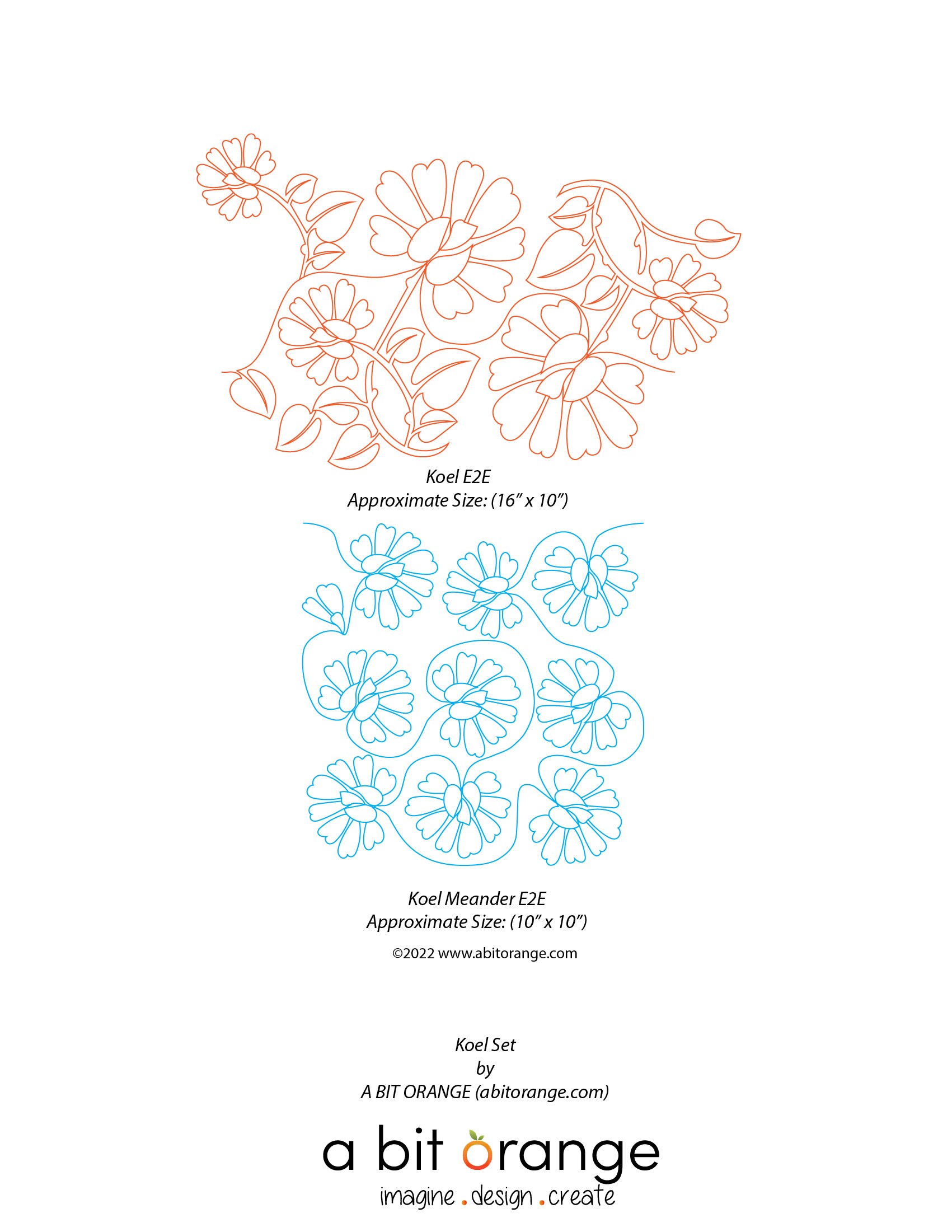 Koel E2E 02 E2E Longarm Digitized Quilt Patterns - Etsy
