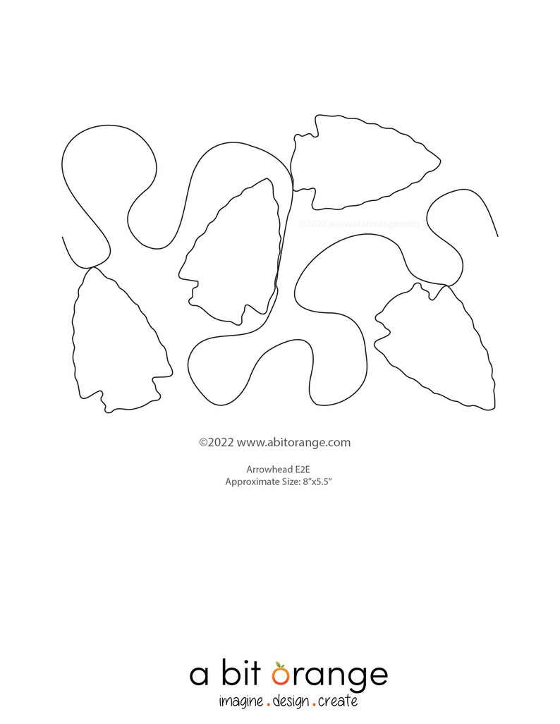 Arrowhead E2E - Digital Quilting Design/pattern for Longarm Machine ...