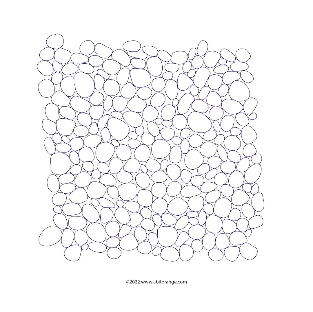 Pebbles - E2E & Block - Digital Quilting Design/pattern - Etsy