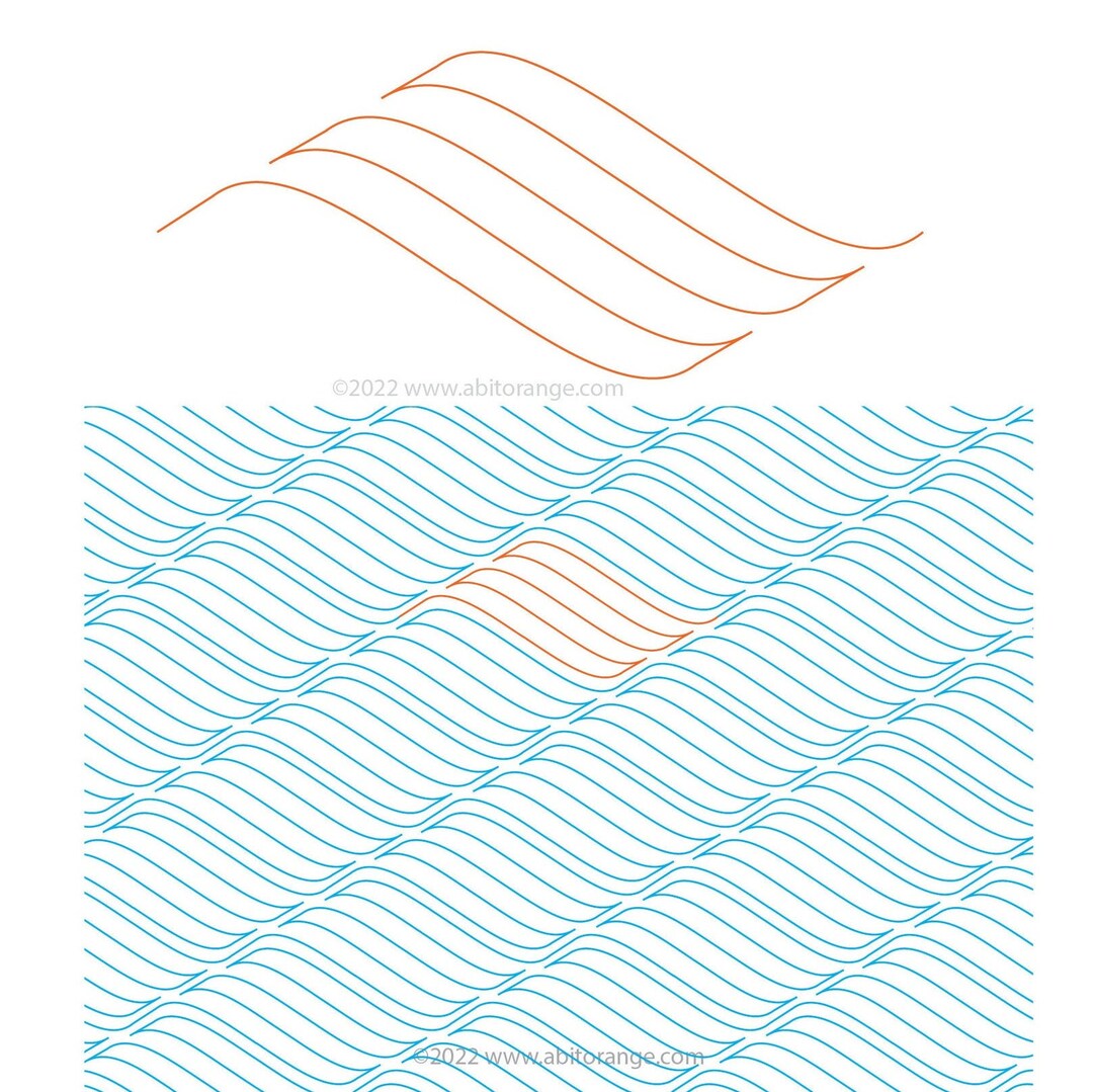 Waves - E2E Digital Quilting Design - Etsy