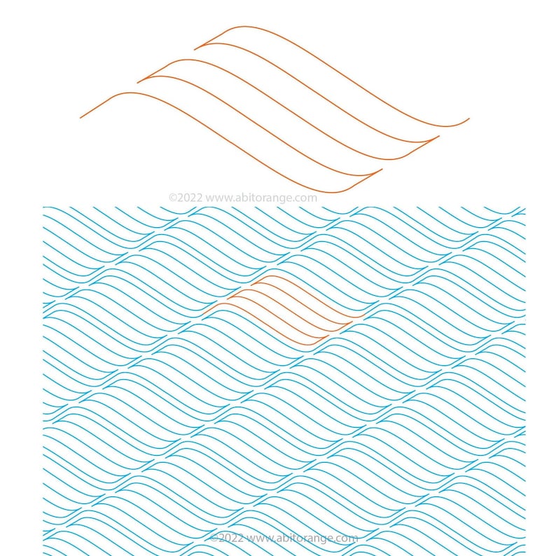 Waves - E2E Digital Quilting Design - Etsy