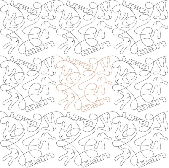 UFO E2E digital quilting design / Pattern | Etsy