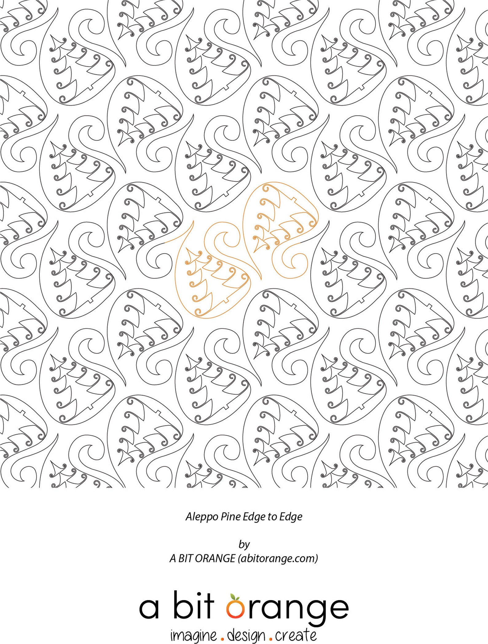 Aleppo Pine E2E Digital Quilting Design / Pattern - Etsy