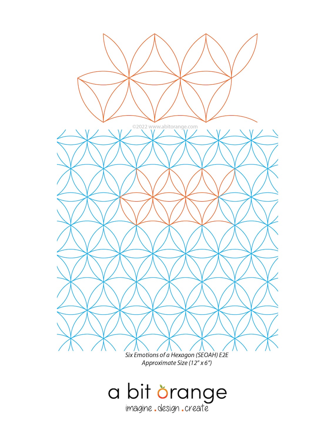 E2E Hexagons Longarm Quilt Pattern - Edge to Edge E2E Digital Quilting ...