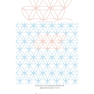 E2E Hexagons Longarm Quilt Pattern - Edge to Edge E2E Digital Quilting ...