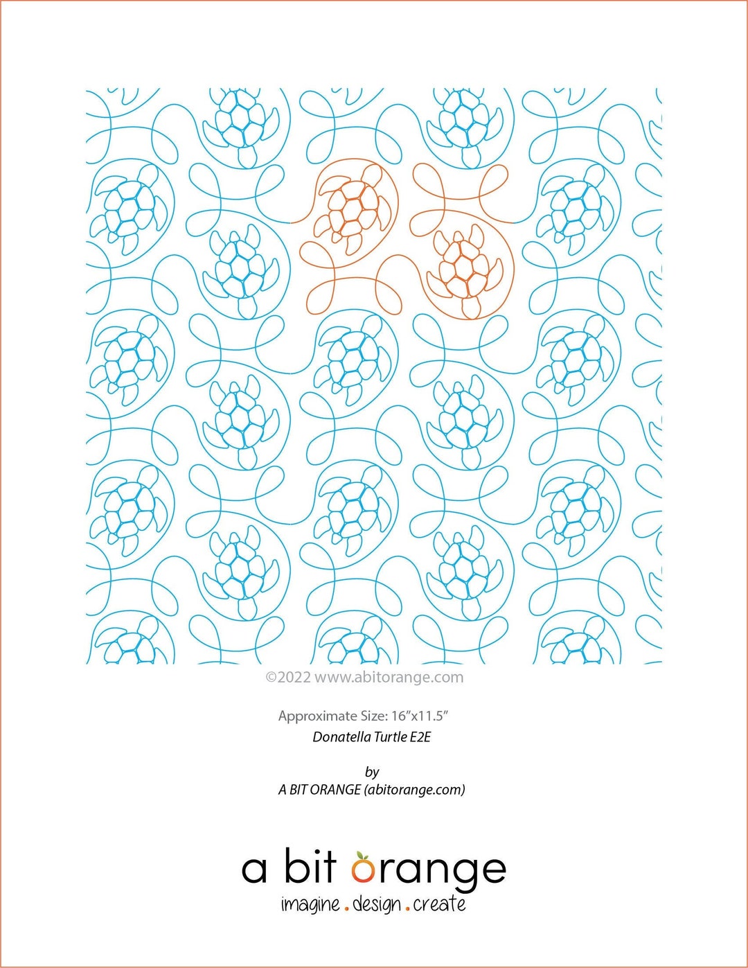 Donatella Turtle Quilt Pattern - Longarm Machine Quilting, E2E Turtle ...