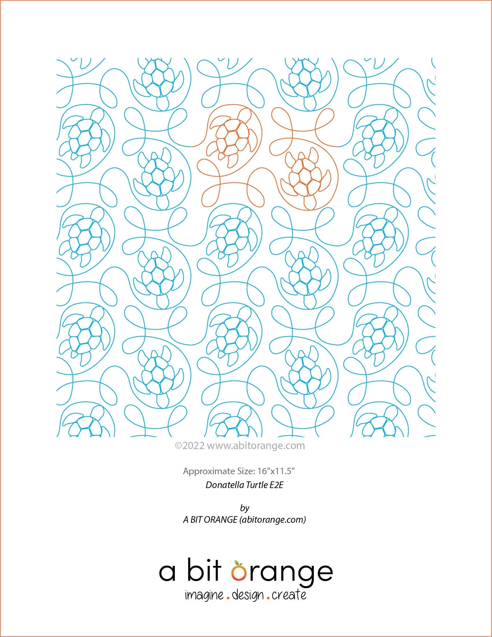 Donatella Turtle Quilt Pattern Longarm Machine Quilting E2E - Etsy