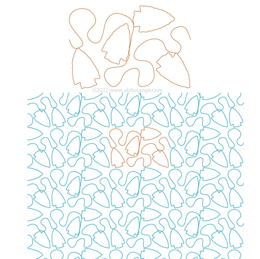 Arrowhead E2E - Digital Quilting Design/pattern for Longarm Machine ...