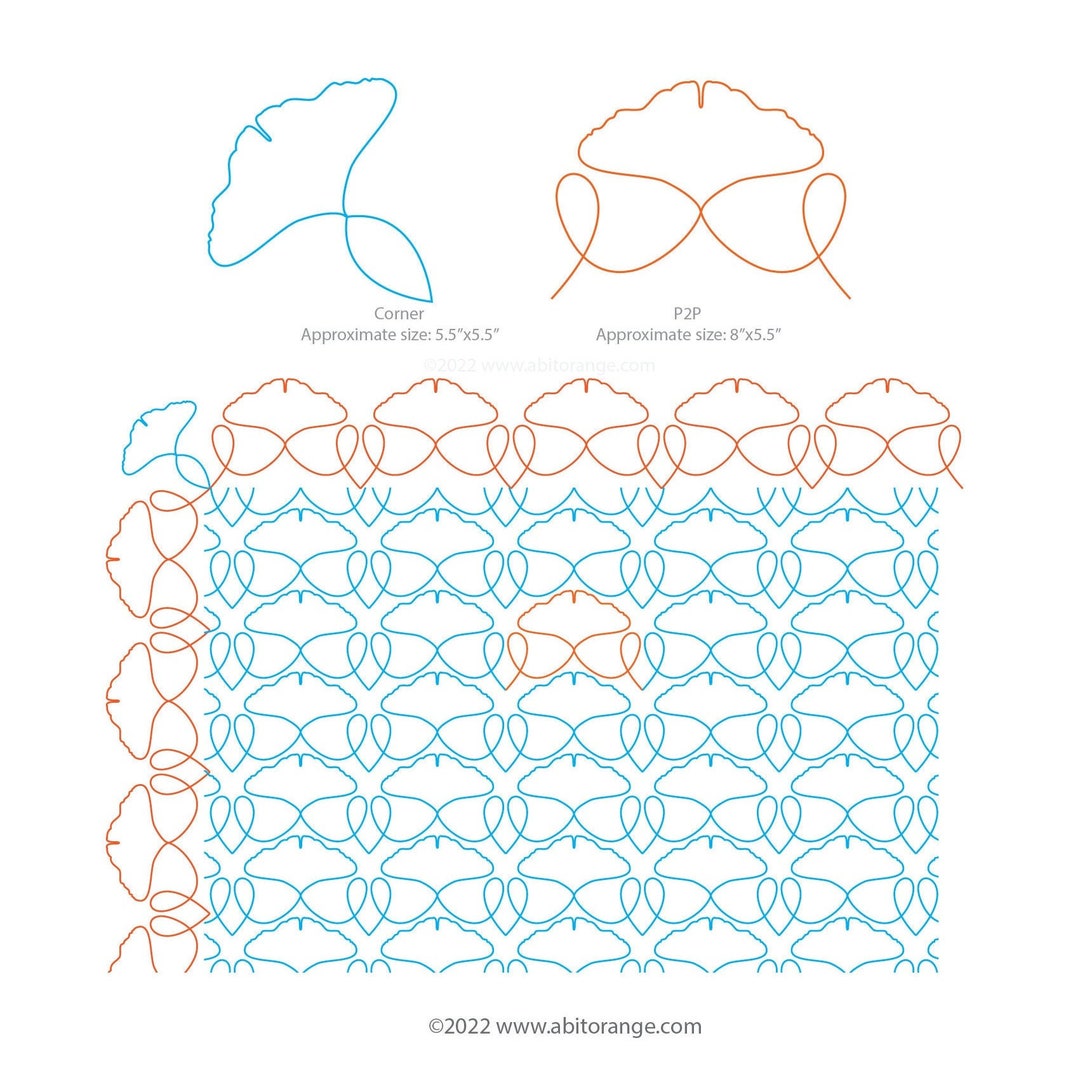 Silver Apricot - E2E digital quilting design / Muster für Langarm ...
