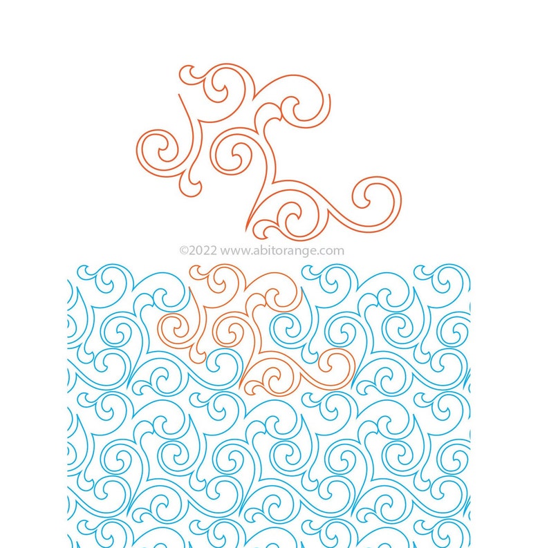 Tying Daisy E2E Swirls Digital Quilting Design Longarm Quilt - Etsy