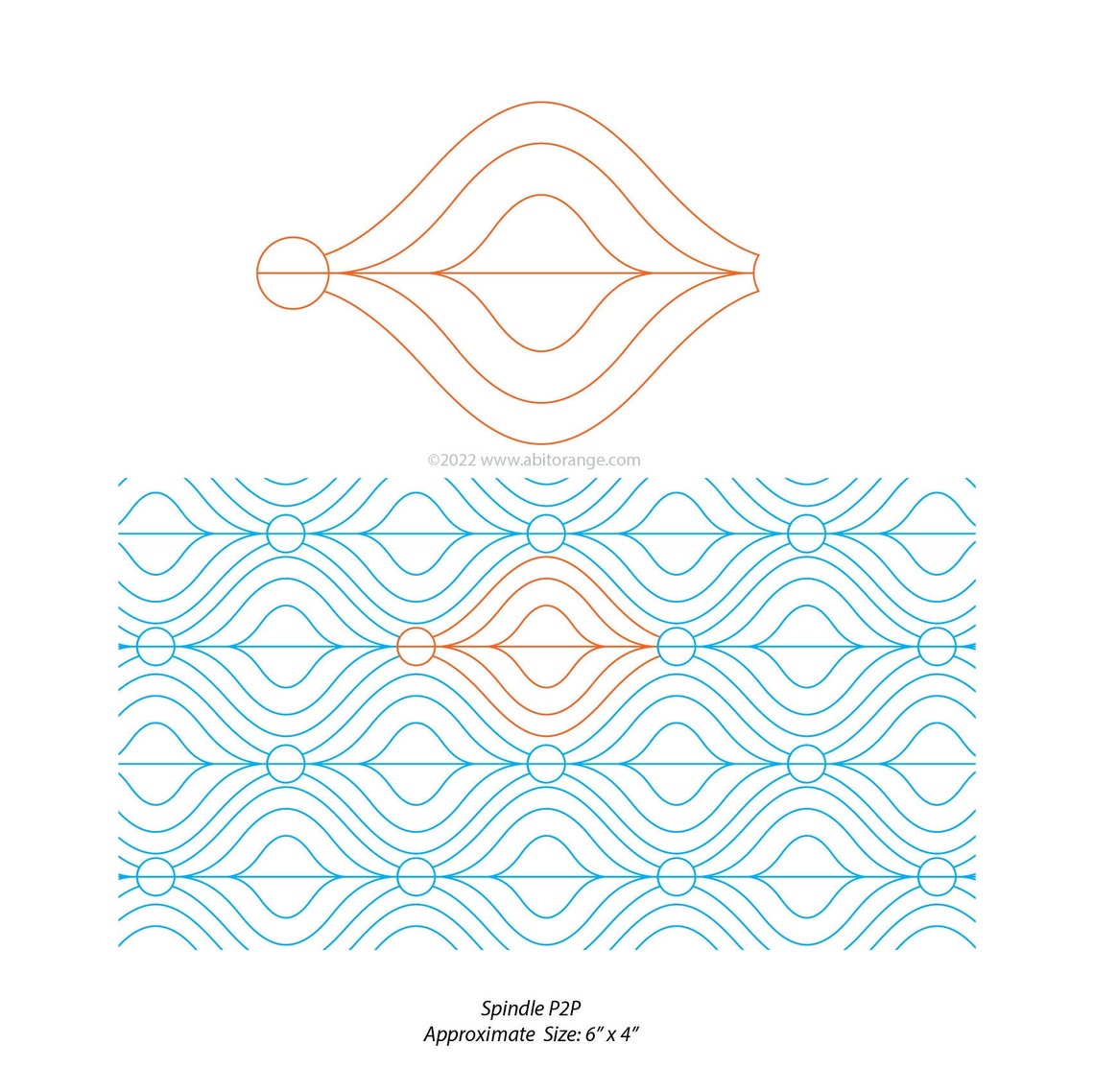 Spindle P2P Edge to Edge Digital Quilting Design Longarm - Etsy