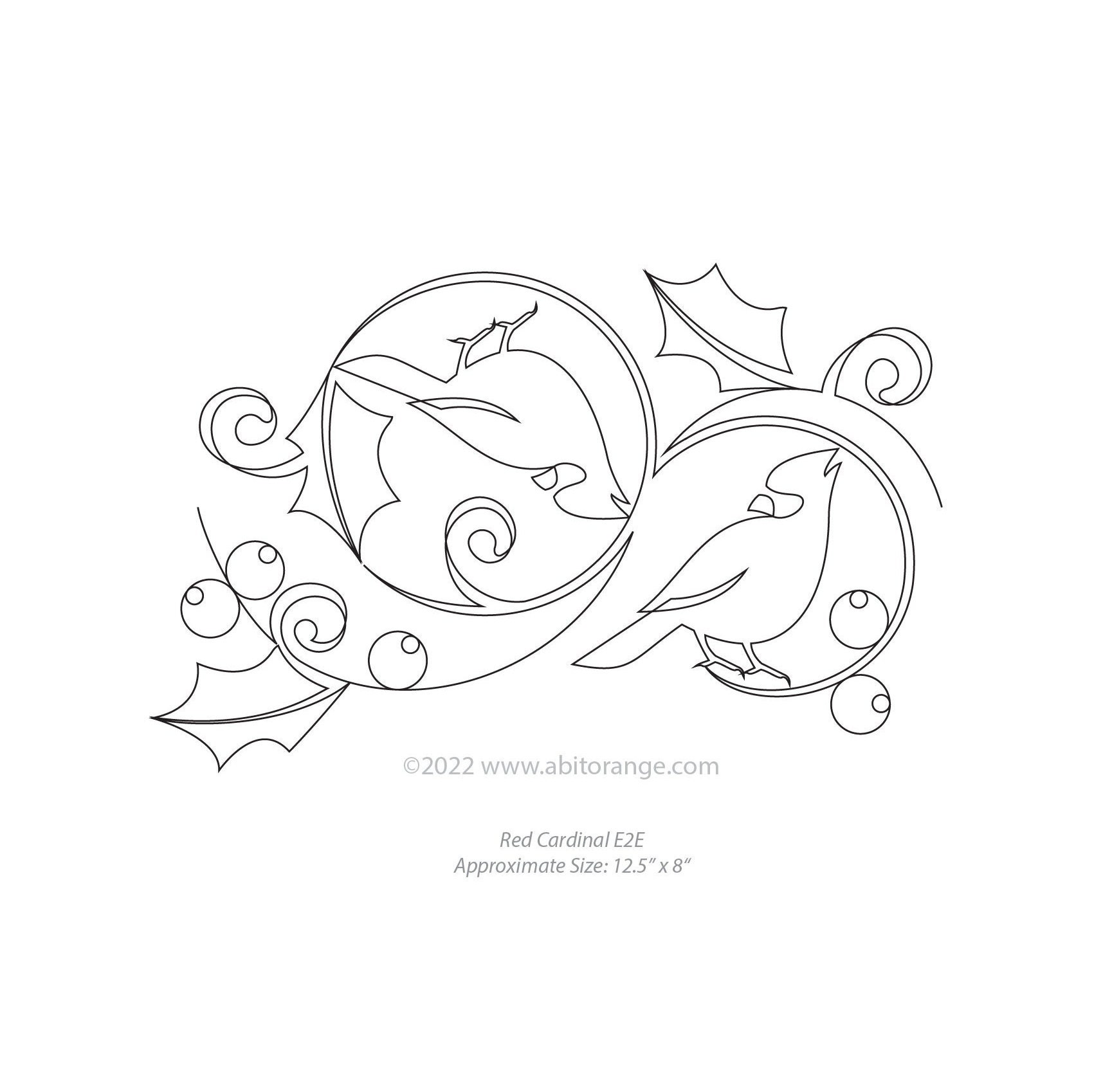 Cardinal E2E Digital Quilt Pattern for Longarm Machine - Etsy