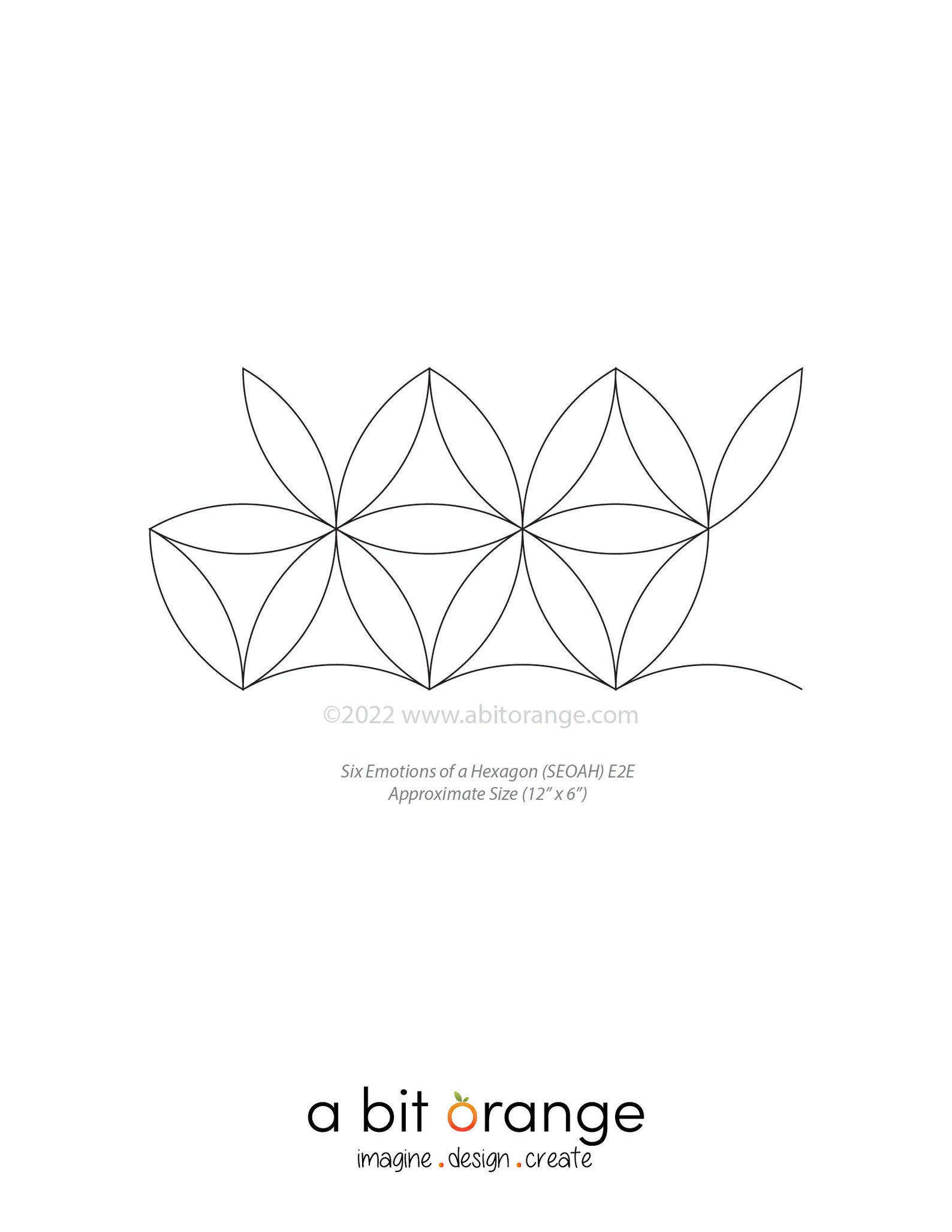 E2E Hexagons Longarm Quilt Pattern - Edge to Edge E2E Digital Quilting ...