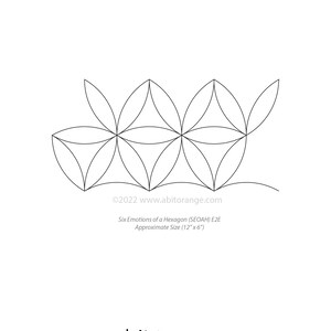 E2E Hexagons Longarm Quilt Pattern - Edge to Edge E2E Digital Quilting Design for Fast and Easy ...