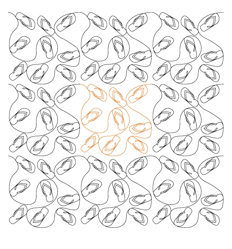 Flip-flop E2E Digital Quilting Pattern / Designs - Etsy