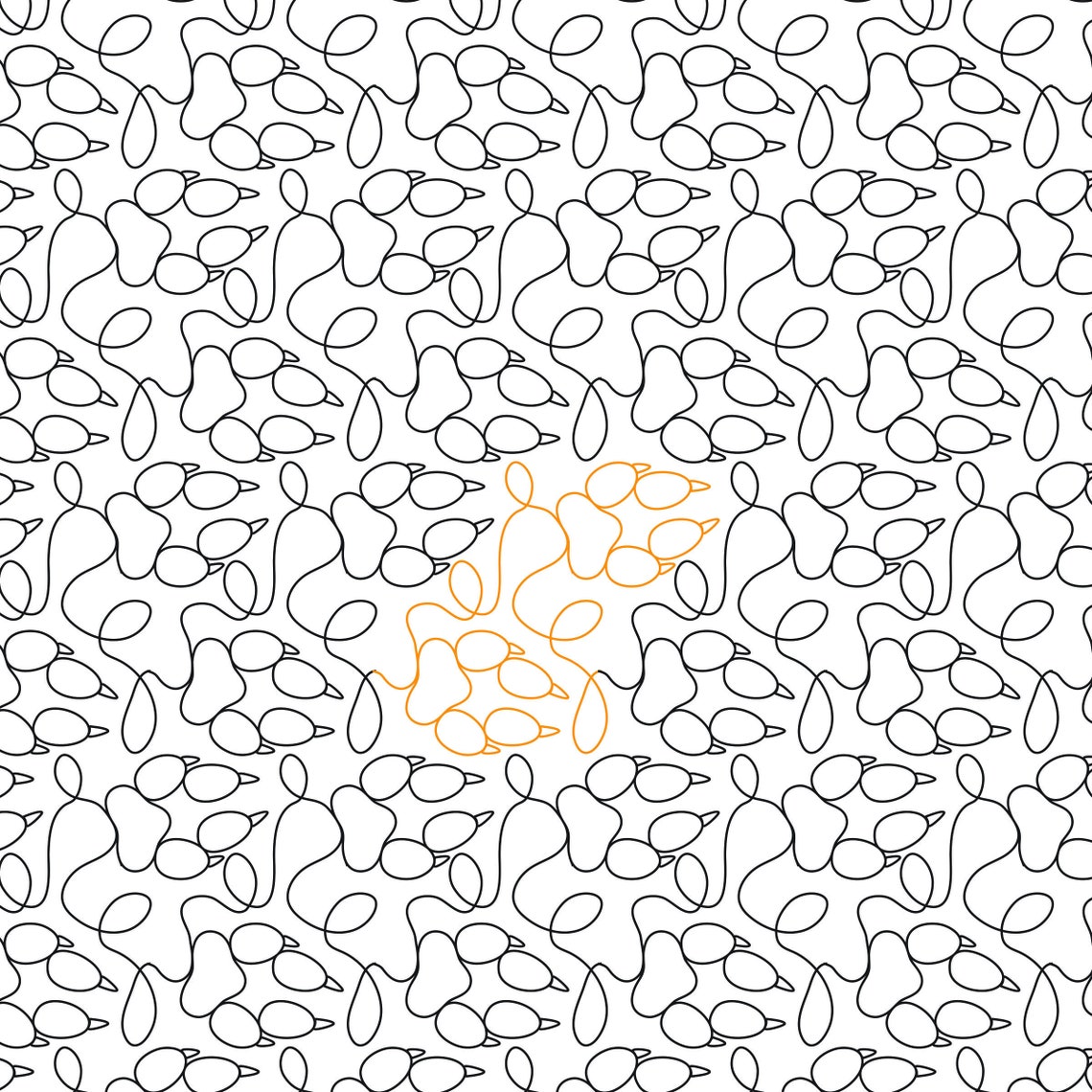 Wolf Tracks Set E2E (curves & Loops)- Edge to Edge Longarm Digital Quilting Pattern/design ...