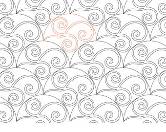 Endless Flow E2e-longarm Digital Quilting Pattern Edge to Edge - Etsy