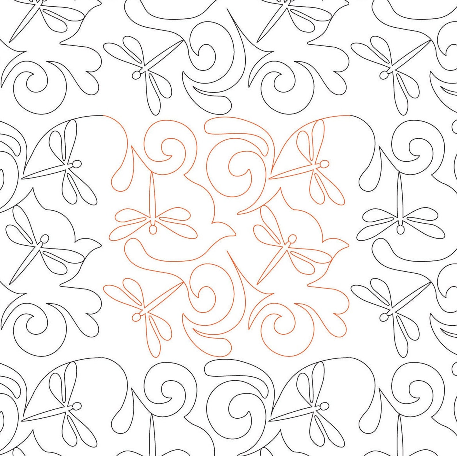 Dragonfly E2E - Digital Quilting Pattern - Etsy