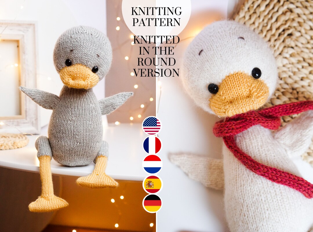 Goose Knitting Toy Pattern Toy Knitting Patterns / Polushkabunny - Etsy