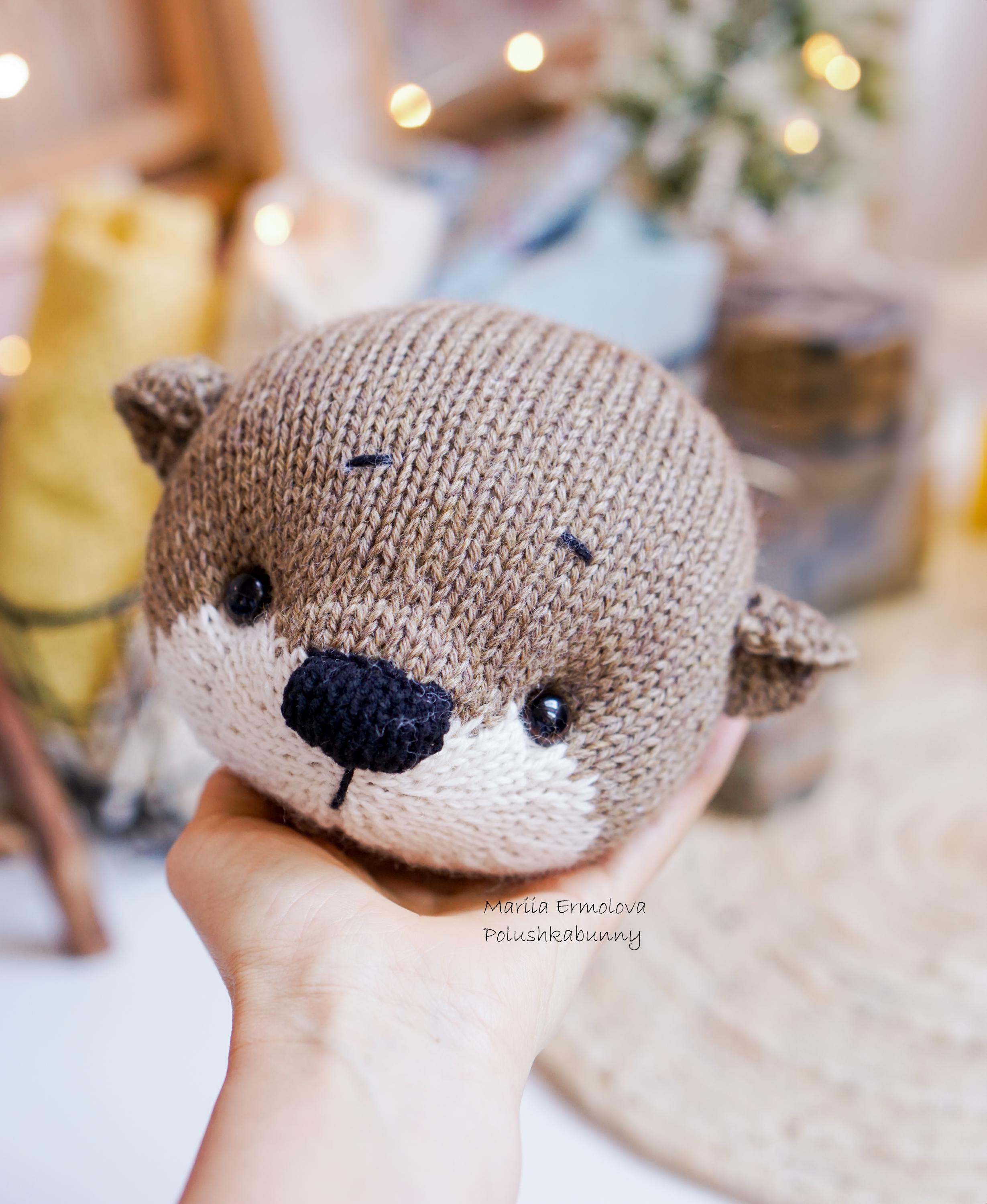 Olivia Ripplewood - Otter Knitting Toy Pattern - Toy Knitting Patterns ...