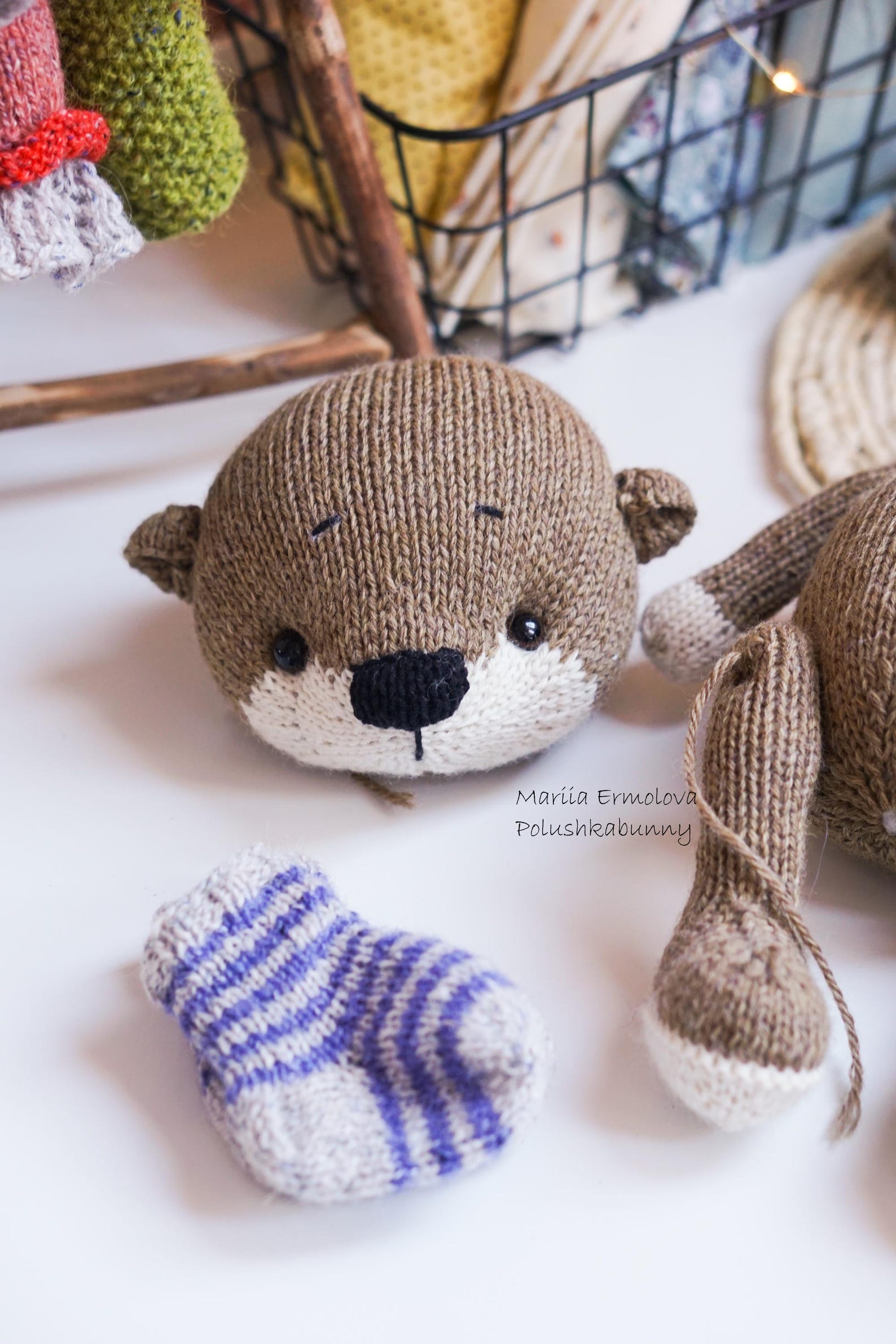 Olivia Ripplewood - Otter Knitting Toy Pattern - Toy Knitting Patterns ...