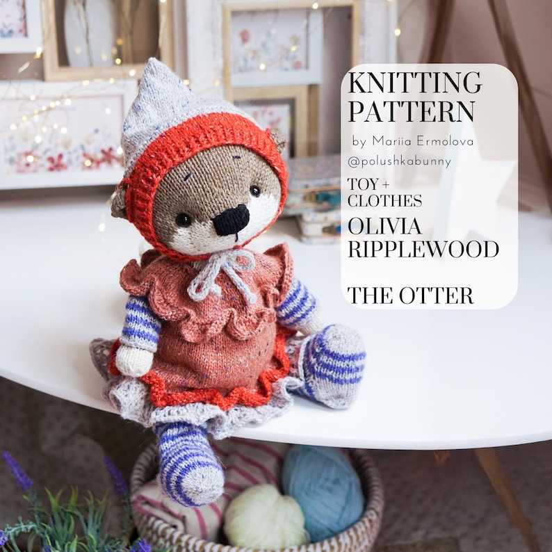 Olivia Ripplewood - Otter Knitting Toy Pattern - Toy Knitting Patterns ...