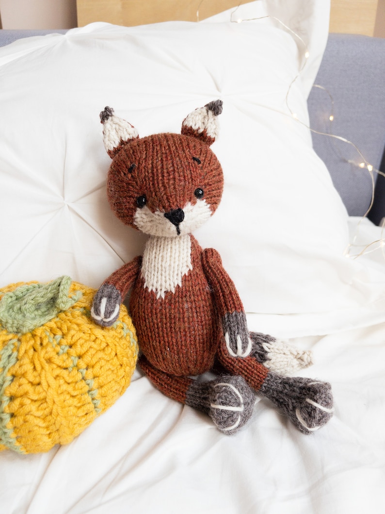 Little Baby FOX Knitting Pattern (10 Inches Tall) - Toy Knitting ...