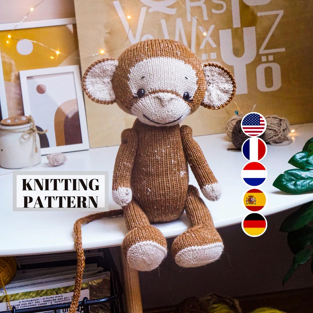 Monkey Knitting Pattern - Toy Knitting Pattern - Etsy