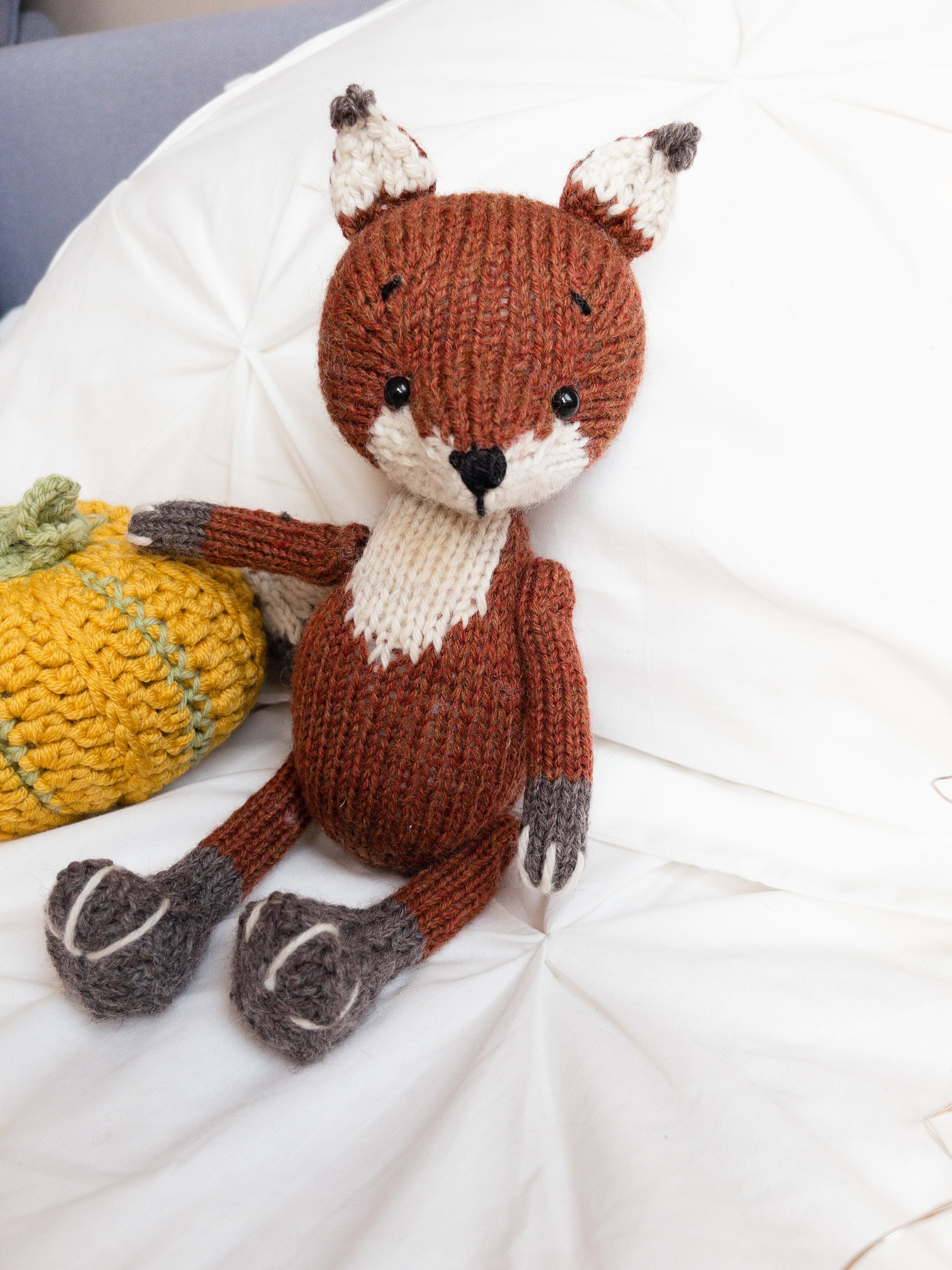 Little Baby FOX Knitting Pattern (10 Inches Tall) - Toy Knitting ...