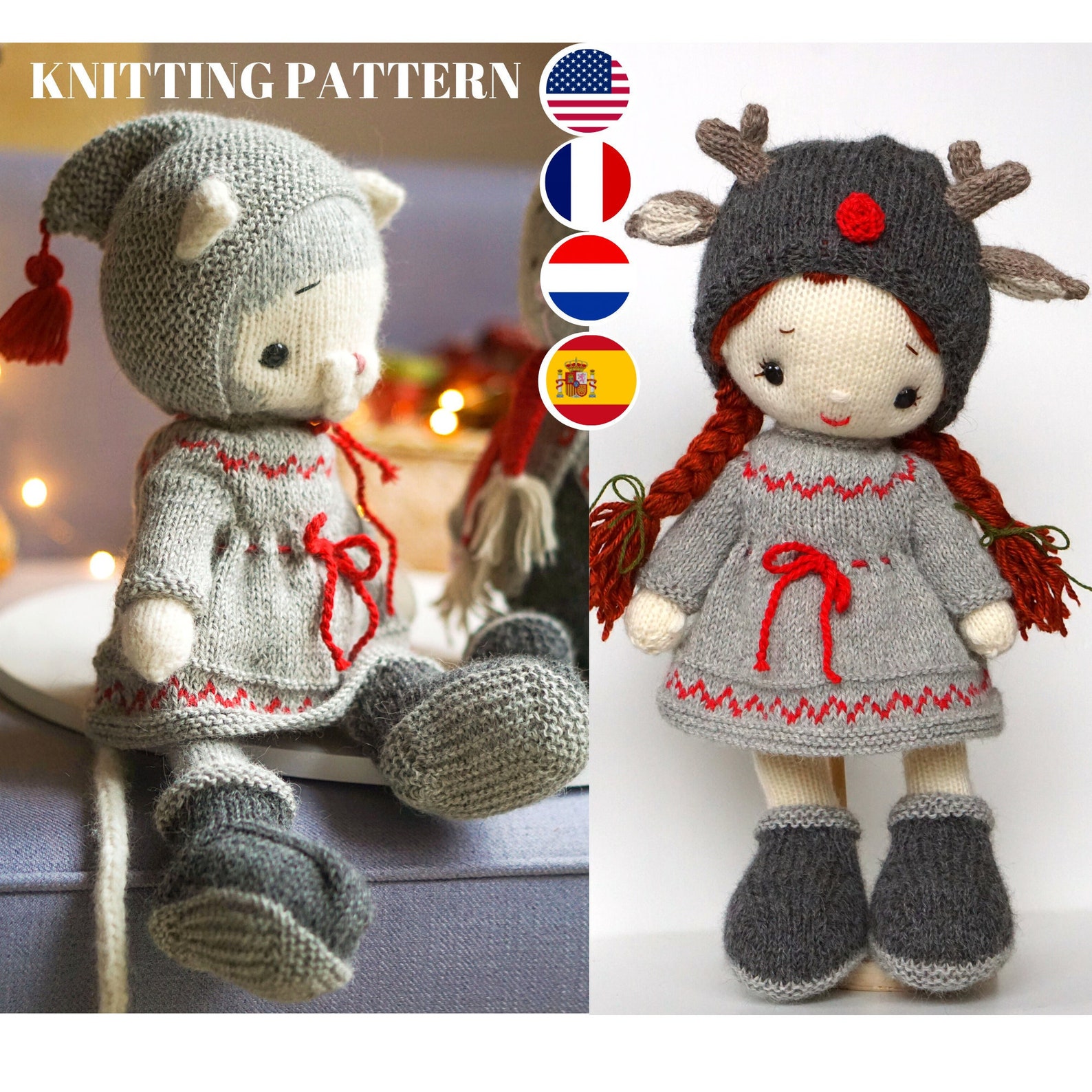 Knitting Pattern for Doll Clothes / Knitting Patterns PDF - Etsy