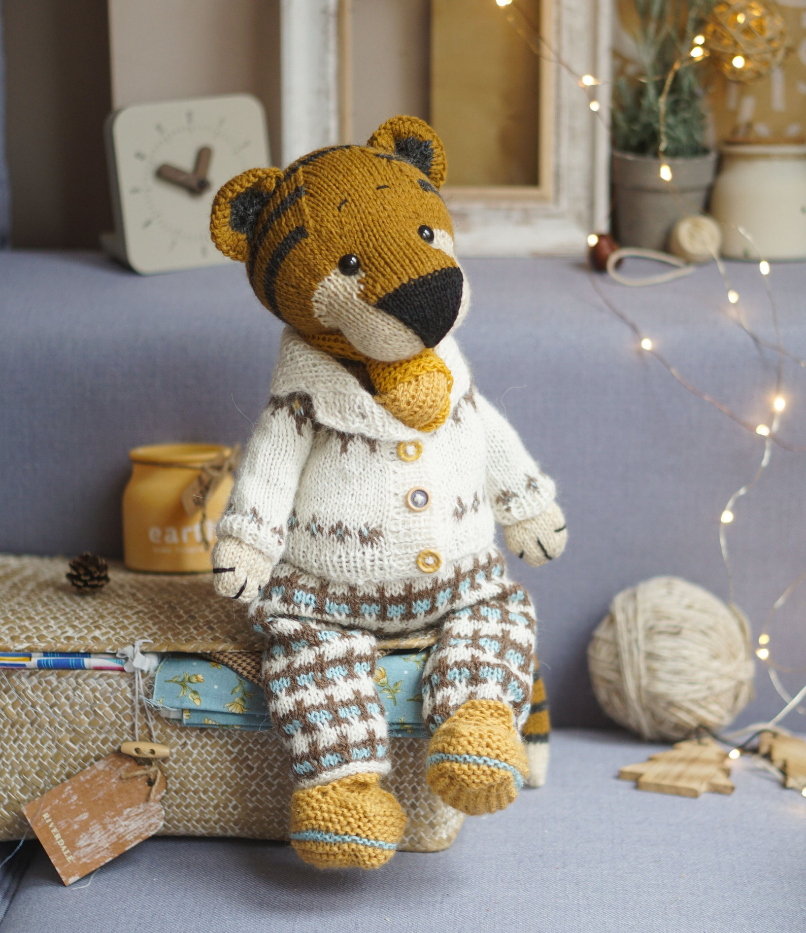 SET Knitting Patterns / Tiger Family / Animal Knitting - Etsy