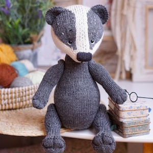 Badger Knitting Toy Pattern - Toy Knitting Patterns / Polushkabunny - Etsy