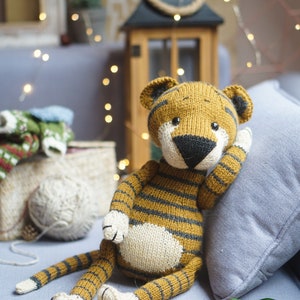 Tiger Knitting Pattern - Toy Knitting Pattern / Polushkabunny - Etsy ...