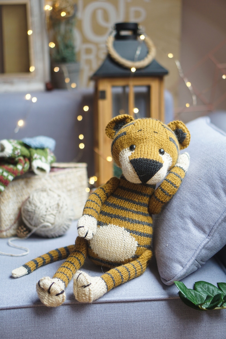 Tiger Knitting Pattern Toy Knitting Pattern / Polushkabunny - Etsy