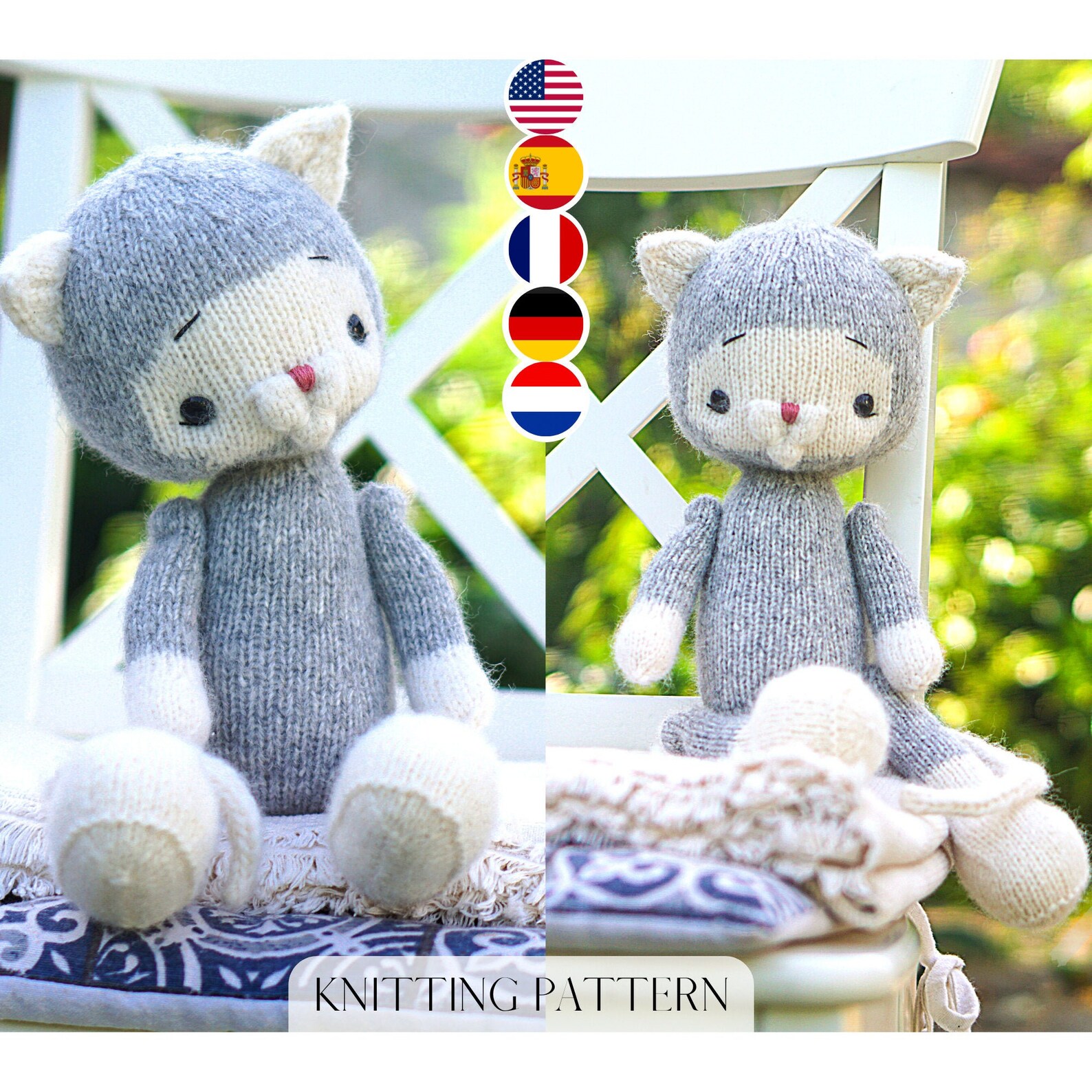 Cat Knitting Pattern Toy Knitting Pattern / Polushkabunny - Etsy UK